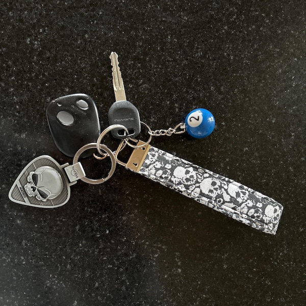 Alt/goth Keychain Wristlet Key Fob Horror Lanyard for Keys Car ...