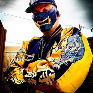 Tiger Japan Warrior Varsity Jacket Black Sukajan Japanese Street Style ...