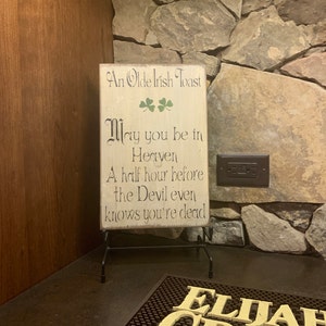 An OLD IRISH TOAST Primitive Sign - Etsy
