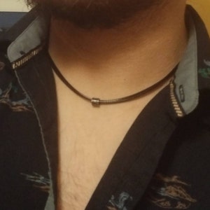 Men's Choker Necklace, Men's Silver Necklace, Men's Vegan Necklace, Men ...