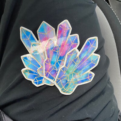 Sparkling Crystals Sticker Set, Crystal Stickers, Gemstones, Wiccan ...