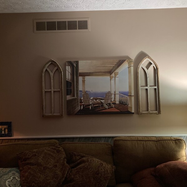 Ivory Point Farmhouse Wooden Wall Window Arches Set of 2 -3 Sizes ...