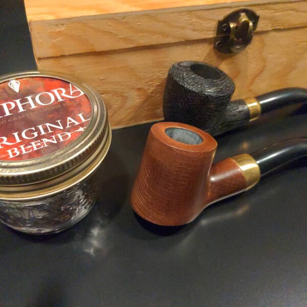 Smoking Pipe Made of Maple Tree With Brass Ring and Acrylic Stem for ...