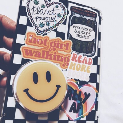 Book Sticker Holographic Books and Coffee Funny Sticker Waterproof ...