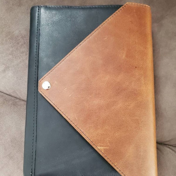 Custom Handmade Leather Bible Cover, Snap Close Bible Protector ...