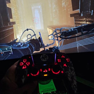 Soft Touch Black RGB LED Gated Sticks Custom Pro Controller for ...