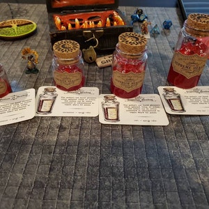 D&D Potion of Healing All Rarities | Etsy