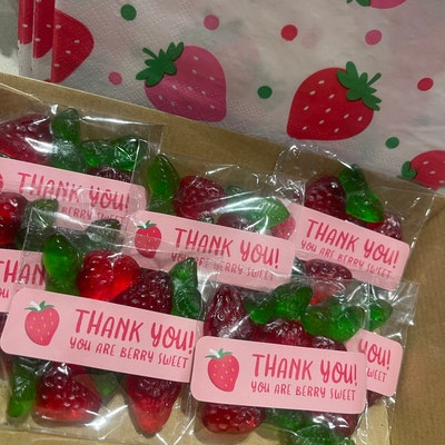 Party Favours // Gummy Packets Strawberry - Etsy