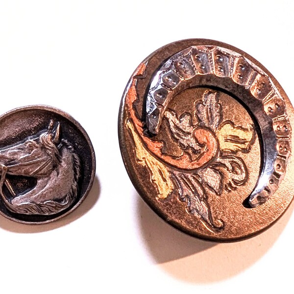 Small Antique Metal Picture Buttons - Lot# 25-4-1 - 20 Buttons Ca. 1880 ...