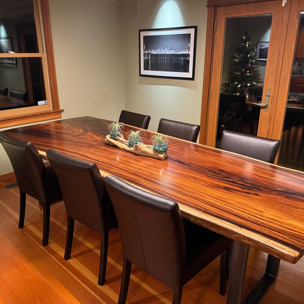 Live Edge Dining Table ~ Kiln Dried~ Custom Monkey Pod Slabs - Etsy
