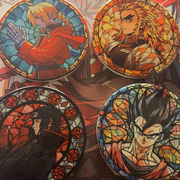Fruit of the Devil Pirates - Anime Coasters - Stained Glass Coaster Set ...