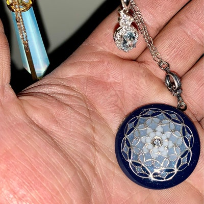 Vintage Style Ornate Locket Silver Tone/wedding Necklace/anniversary ...