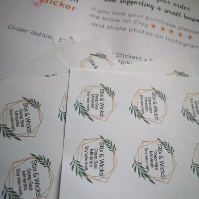 CUSTOM Mermaid Party Stickers 37mm Circle & 51mm Circle, Party Favour ...