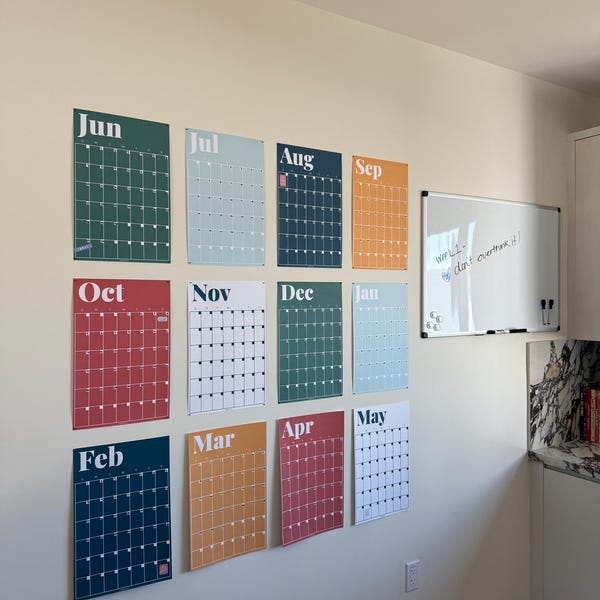Large Monthly Wall Calendar: 12 Month Jumbo Calendar (11x17 Inches) - Etsy