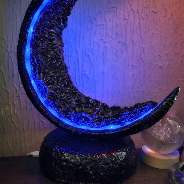 Smart Moon Wall Lamp, Modern LED Light, Dimmable XPS Wall Night Light ...