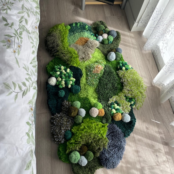 Forest Cat Punch Needle Kit for Beginner,diy Punch Embroidery Full Kit ...