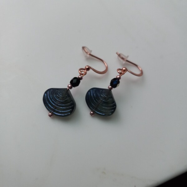 Glass Shell Beads, Ocean Themed Blue or Clear Clam Shell Beads for ...