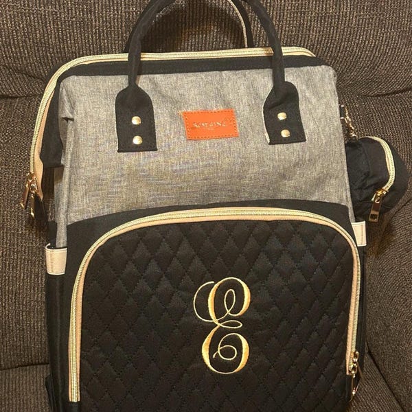 Monogrammed Diaper Backpack: Personalized Embroidered Baby Bag - Etsy