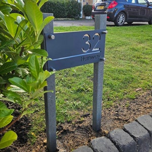 House Wall Plaques UK Luxe A4 Precision Laser Cut Acrylic House Number ...