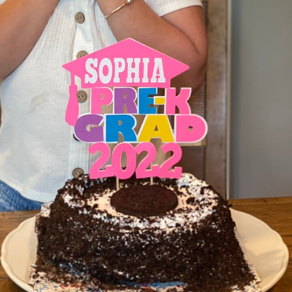 Pre-school Graduation Cake Topper, Pre K Graduation, Kindergarten Grad ...