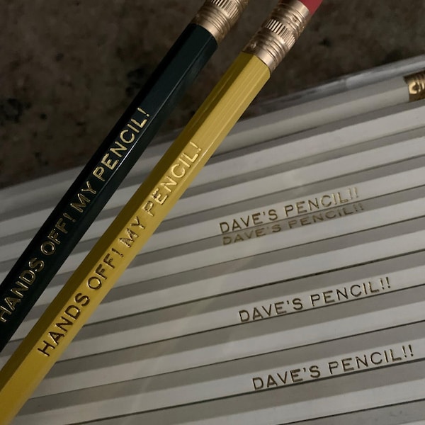 Set of 6 Custom Pencils. Personalized Pencils. Stationery Supplies ...