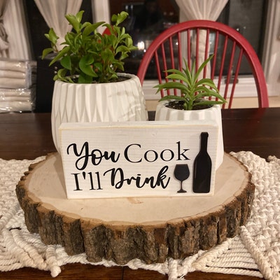 Kitchen Cooking Signs Tiered Tray Set Mix and Match Items Mini Signs 3D ...