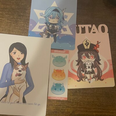 Silly Pomsky Sticker Sheet Cute Chibi Kawaii Dog Stickers, Digital Art ...