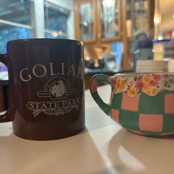 Handmade Double Espresso Cup, Ombre Pottery Cup, Kitchen Gift,home ...