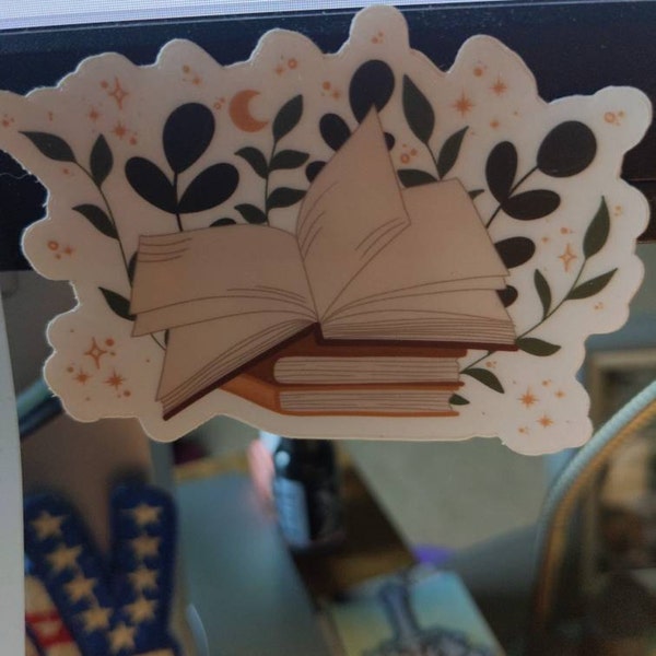 Open Magical Books Waterproof Sticker | Bookish Kindle and Water Bottle ...