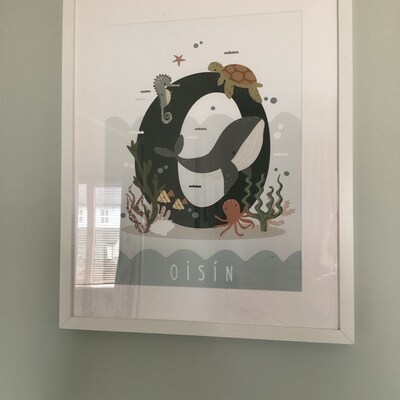 Sea Animals Alphabet Print, Under the Ocean Print, Sea Nursery, Ocean ...