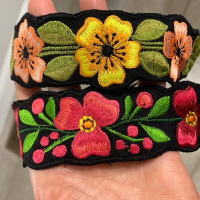 Handmade Embroidered Headbands in Various Colors. - Etsy