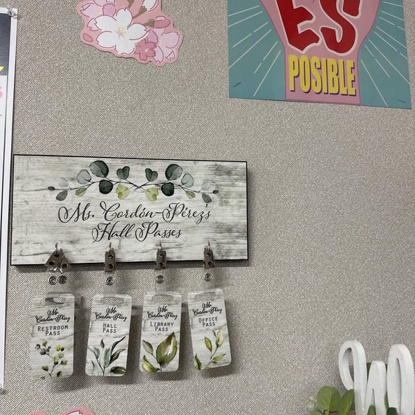 Teacher Desk Decal, Teacher Name Sign, Vinyl Classroom Decor, Removable ...