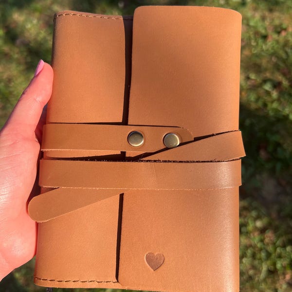 Leather Journal, Notebook Cover With Lined or Plain Notebook Included ...
