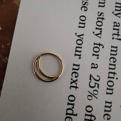Triple Nose Ring, Rose Gold Nose Ring Hoop, SET OF 3 Hoops, 24g Nose ...