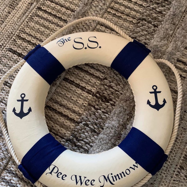 Personalized Nautical Life Ring Custom Life Ring for Boat or Pool ...