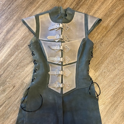 Reinforced Leather Surcoat for Women, Larp, Fantasy, Mercenary, Knight ...