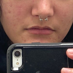 16G Stardust Septum Ring/daith Earring/septum Piercing/cartilage Hoop ...