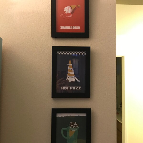 Hot Fuzz Minimal Illustrated Movie Poster Film Wall Fan Art Home Decor ...