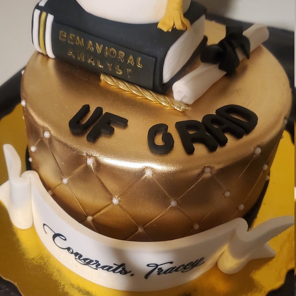 Graduation Fondant Cake Toppers, Graduation Cap, Congratulations Plaque ...