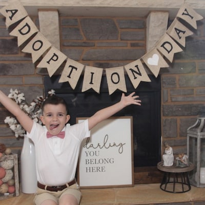 Happy Adoption Day Banner, Adoption Banner, Gotcha Day Decorations ...