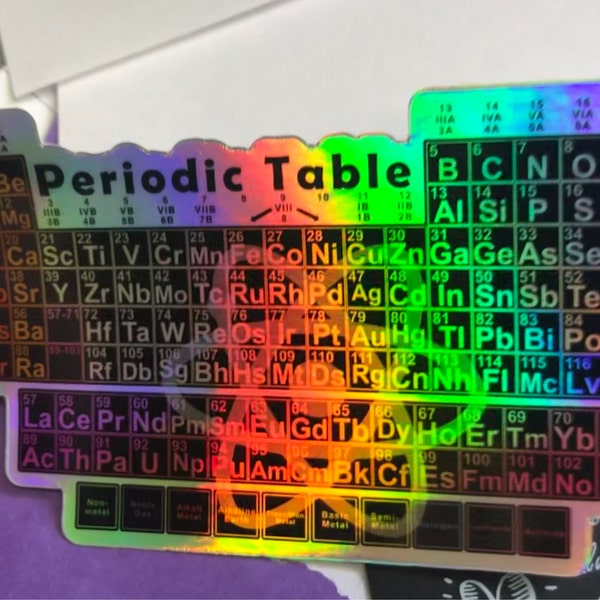 Holographic Periodic Table of the Elements Sticker - Etsy