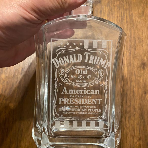 Donald Trump Old 45th and 47th President Decanter - Trump 47 MAGA Gift ...
