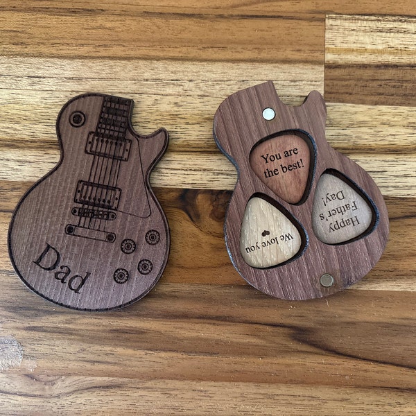 Personalized Guitar Pick With Case for Fathers Day, Gift for Him ...