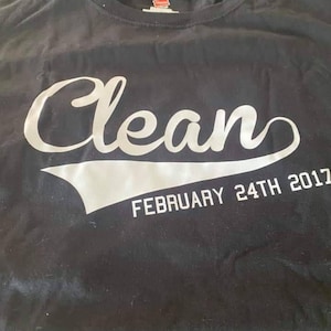 Custom NA Clean Date T-shirt Narcotics Anonymous Recovery Date NA ...