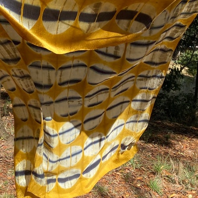 Poetry in Motion Ajrakh Natural Dyed Silk Scarf - Etsy