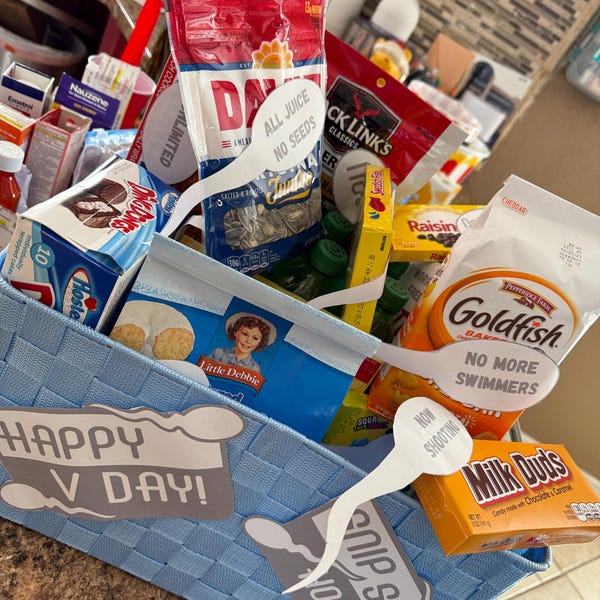 Vasectomy Care Package Template, Vasectomy Gift Basket, Vasectomy Sperm ...