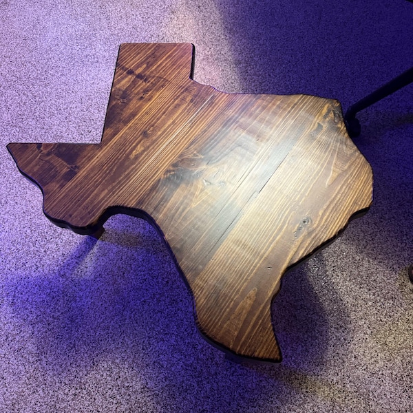 Rustic Texas Coffee Table. USA. Lone Star Flag Industrial America Table ...