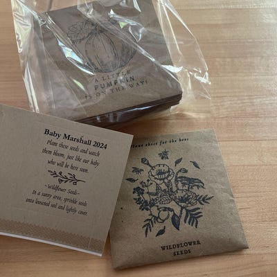 Forget Me Not Memorial Seed Packets Custom Funeral Favors Celebration ...