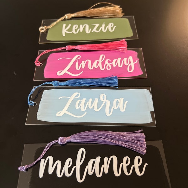 Name Bookmark | Customized | Acrylic - Etsy