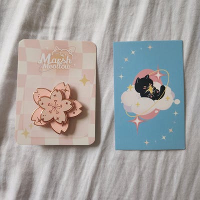 Sakura Spinning Hard Enamel Pin Cherry Blossom Kawaii Pins Stress Relief Unique Gift Idea Rose ...